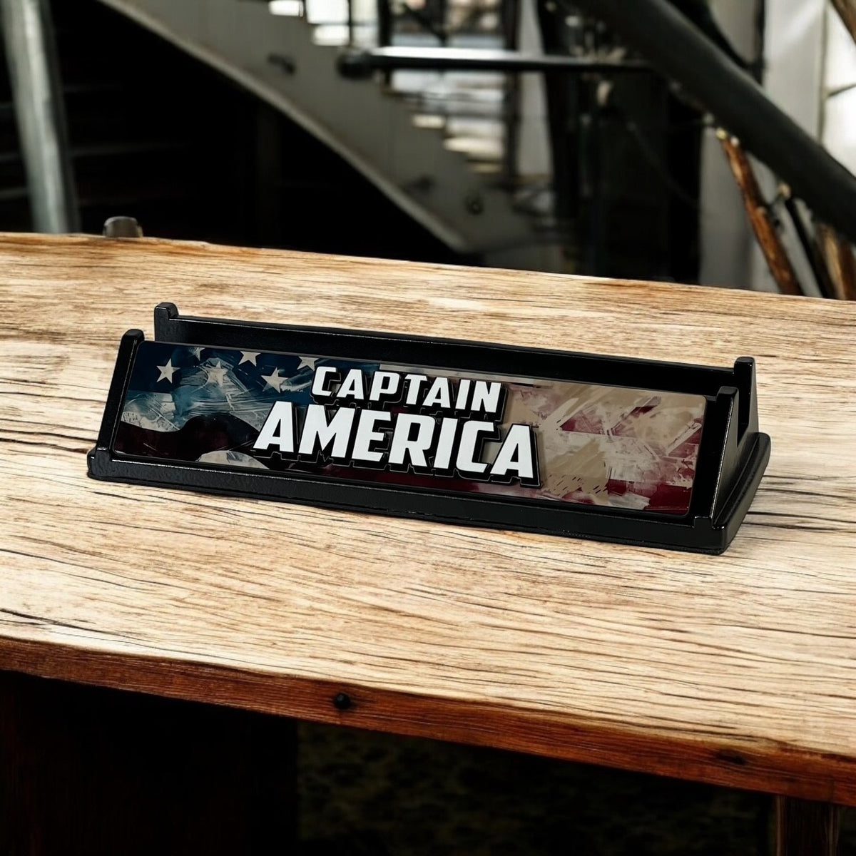 Captain America Comic Stand (Flag) – Red Wolf Collectibles