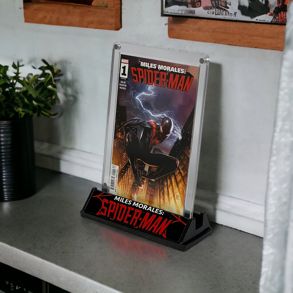 Miles Morales Comic Stand – Red Wolf Collectibles