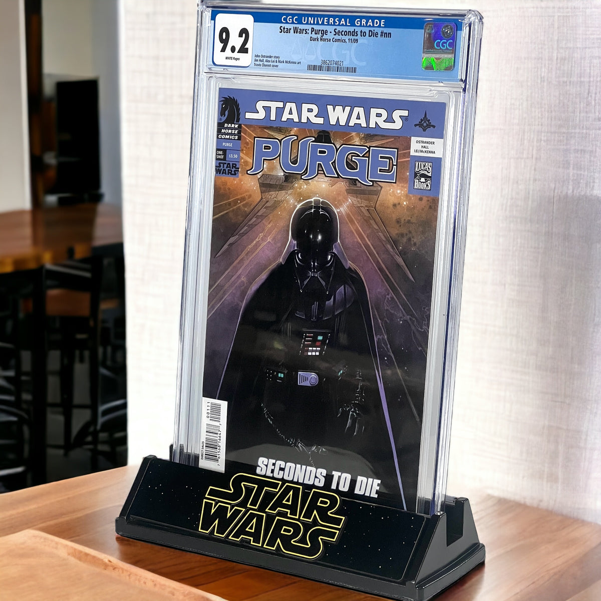 Star Wars Comic Stand (Black and Gold with Space Background) – Red Wolf ...