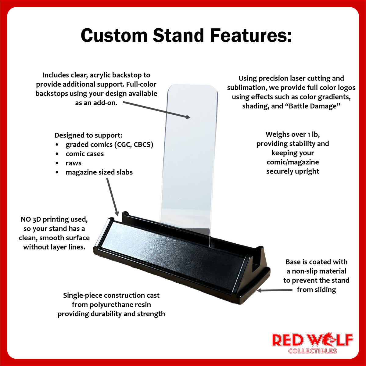 **Blank** Comic and Magazine Stand – Red Wolf Collectibles